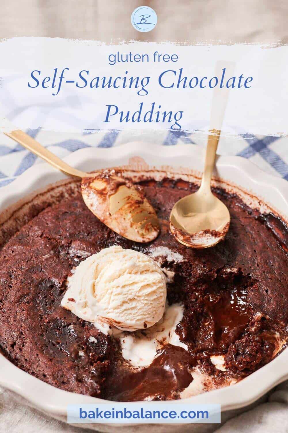 Gluten-Free Self-Saucing Chocolate Pudding - Bake in Balance