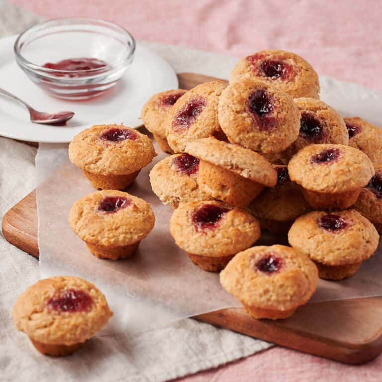 Gluten-Free Raspberry Bran Mini Muffins - Bake in Balance